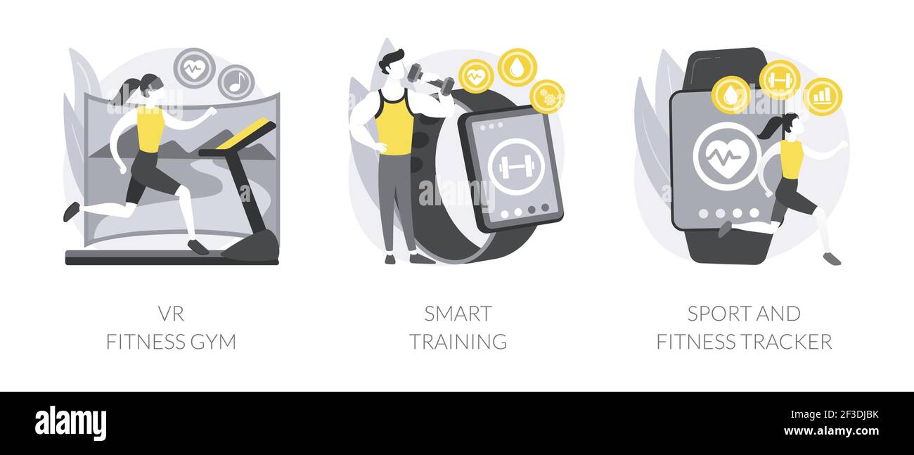 Smart personal training technologies abstract concept vector ...