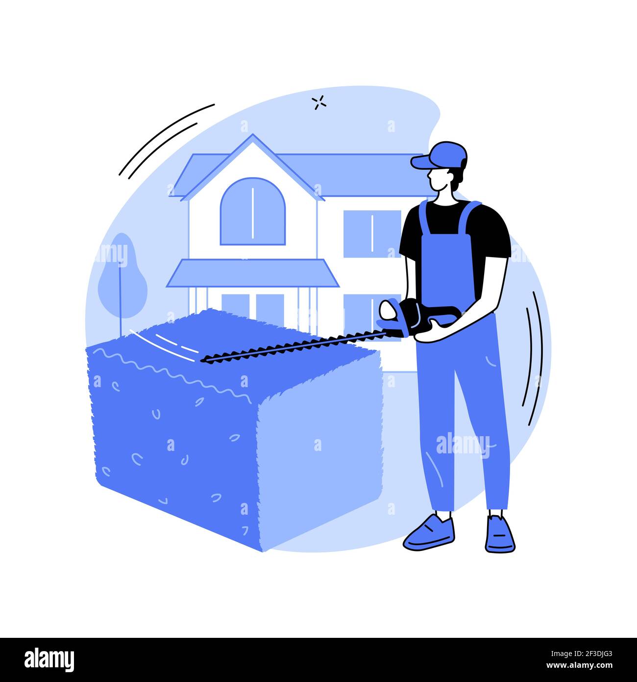 Hedge trimming abstract concept vector illustration Stock Vector Image ...