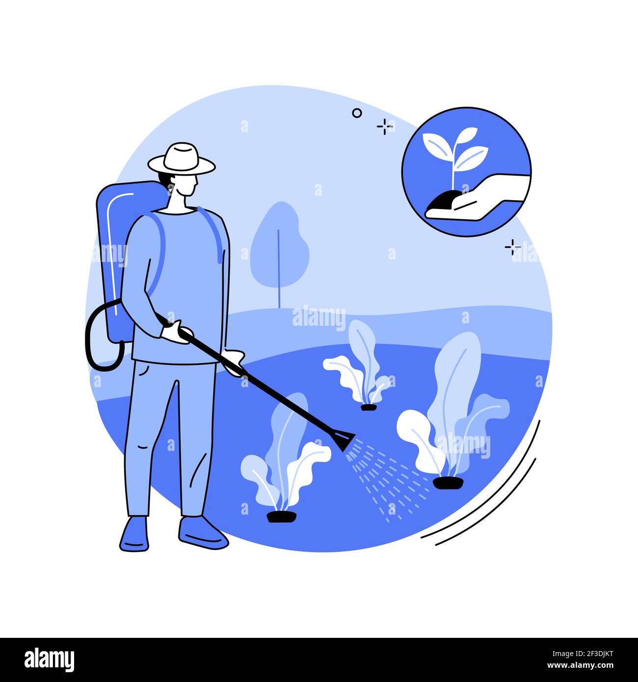 Weed control abstract concept vector illustration Stock Vector Image ...