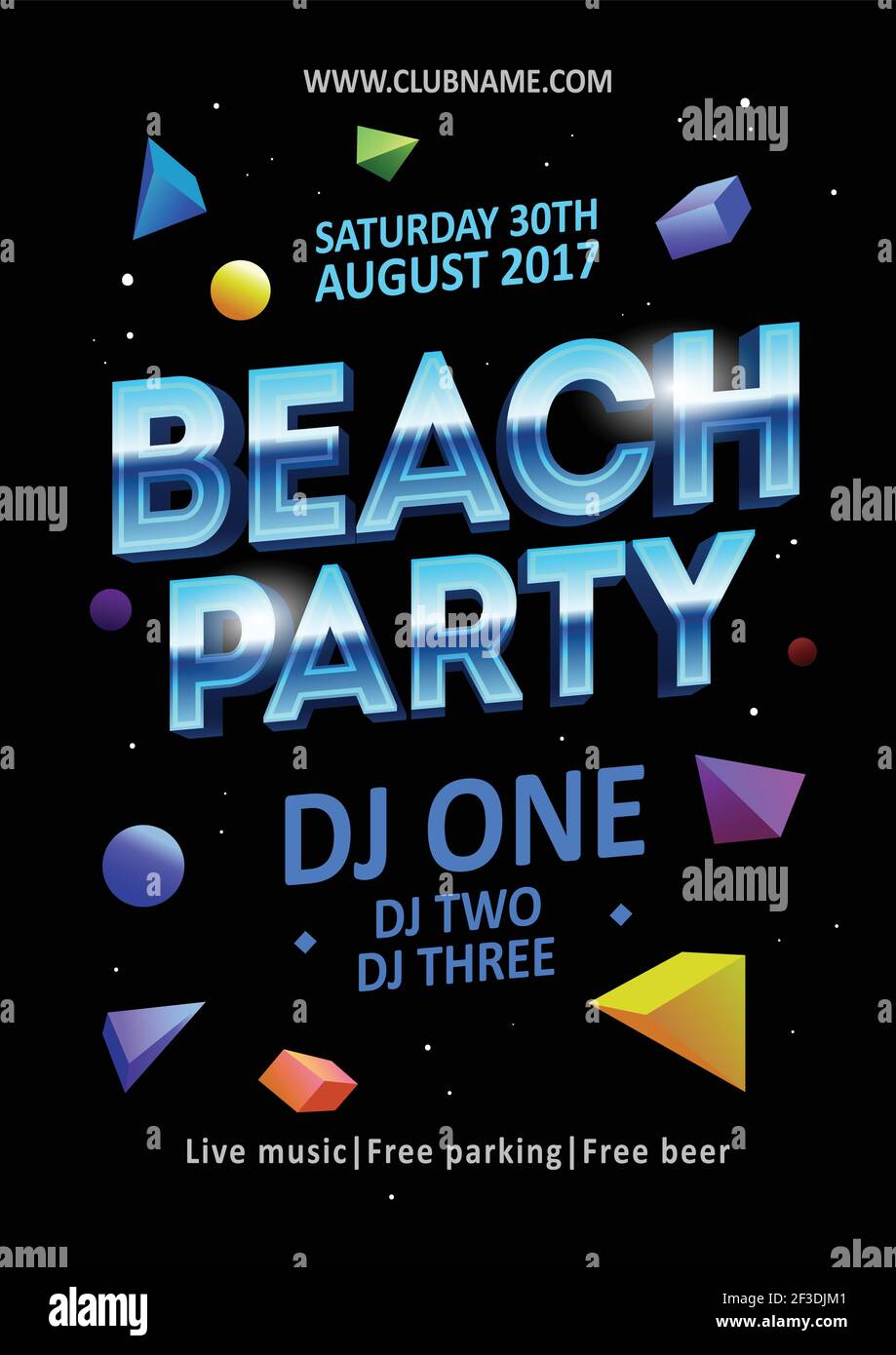 Dj poster vector Stock Vector Images - Alamy