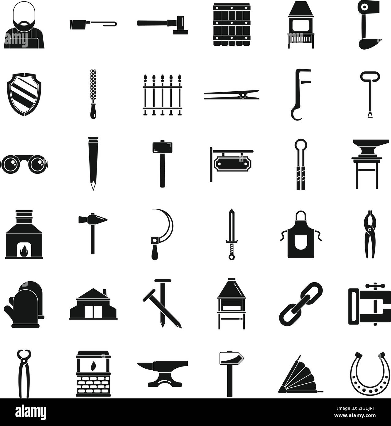 Forge blacksmith metal line Cut Out Stock Images & Pictures - Alamy