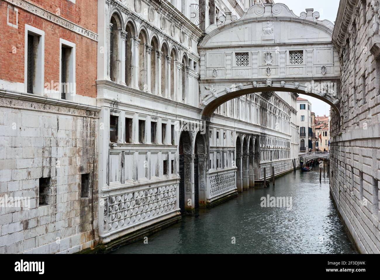 View of the Bridge of Sighs, the bridge that connects the New Prison ...