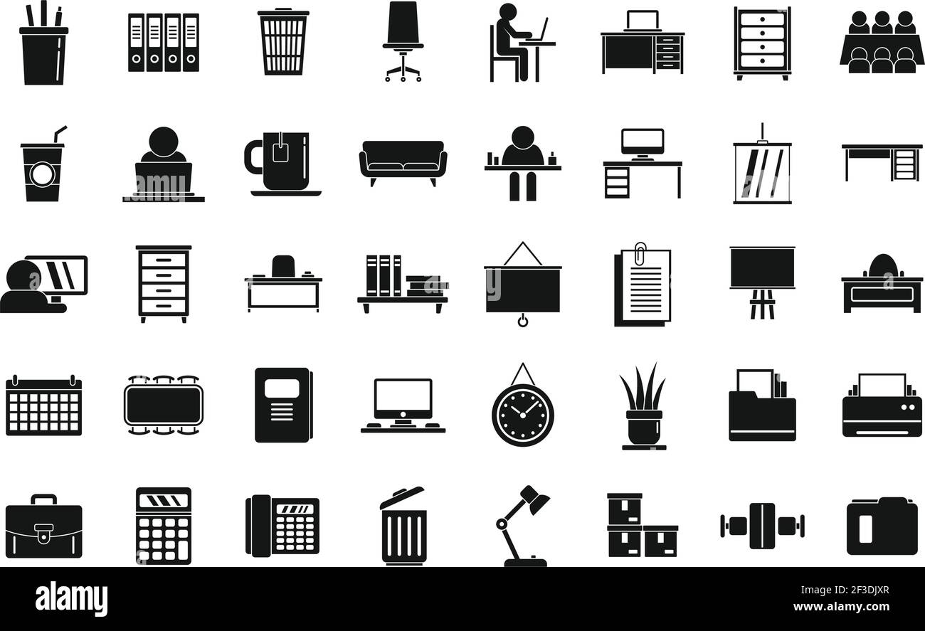 Space organization icons set, simple style Stock Vector Image & Art - Alamy
