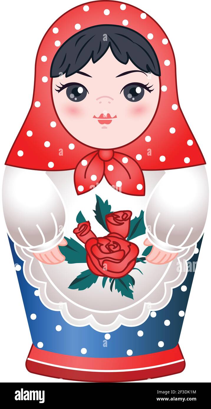 Wooden russian doll icon Stock Vector Images - Alamy