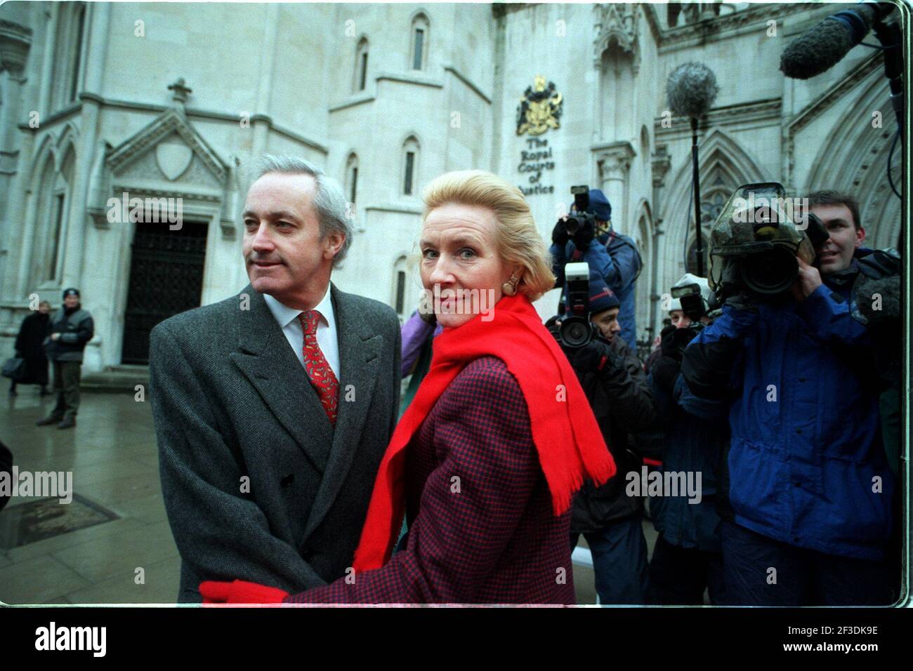 Neil Hamilton and his wife Christine December 1999 arriving at the high ...