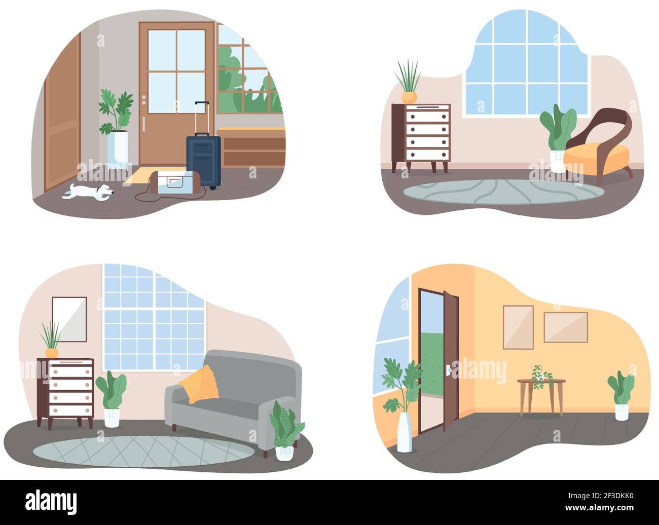 Family inside apartment floor floor Stock Vector Images - Alamy