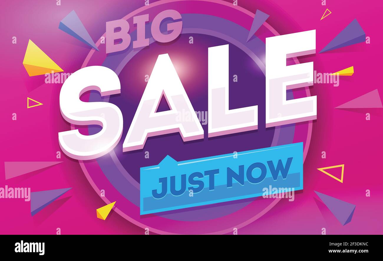 Big sale for web app banner. Discount banner design. Vector ...