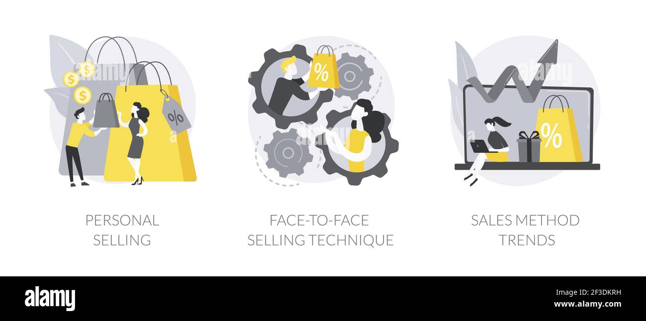 Salesman job abstract concept vector illustrations Stock Vector Image ...