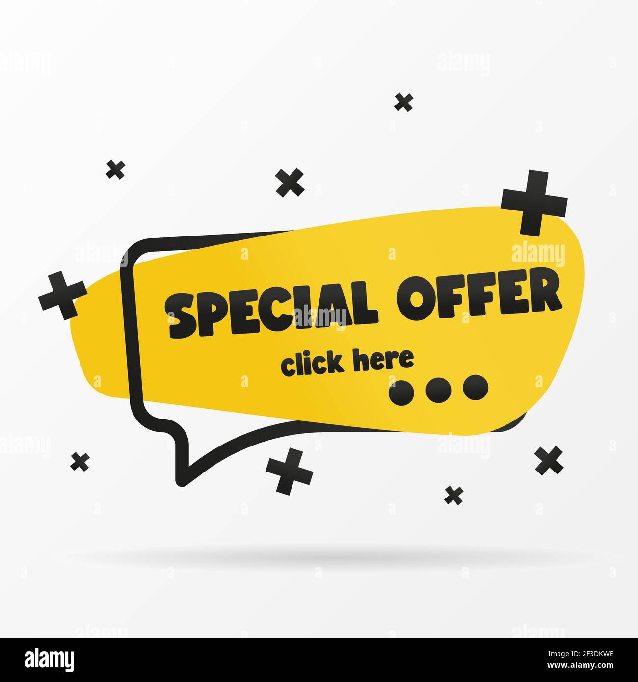 Original inscription SPECIAL OFFER on the banner. Vector design in a ...
