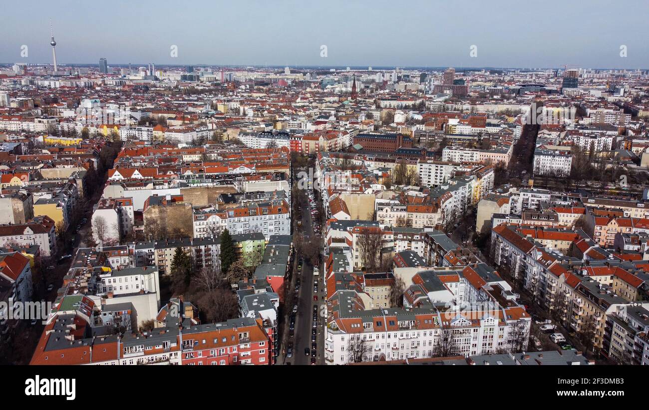 Berlin apartment blocks aerial hi-res stock photography and images - Alamy