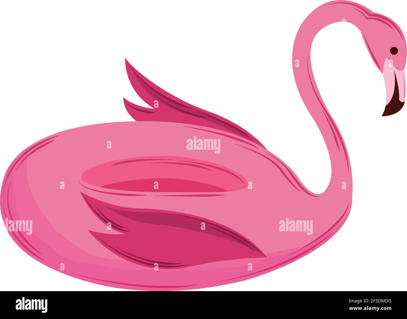 Pink flamingo inflatable ring Stock Vector Images - Alamy