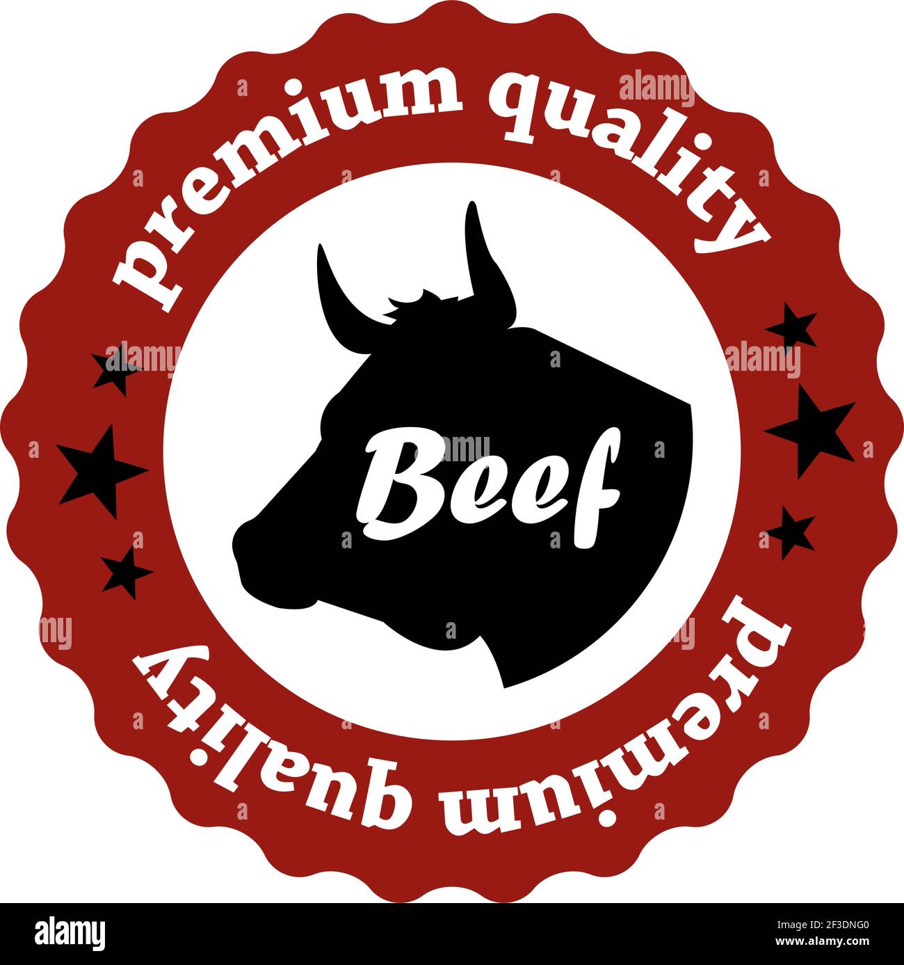 Beef logo, label for butcher shop, farmer market, steak house. Beef ...