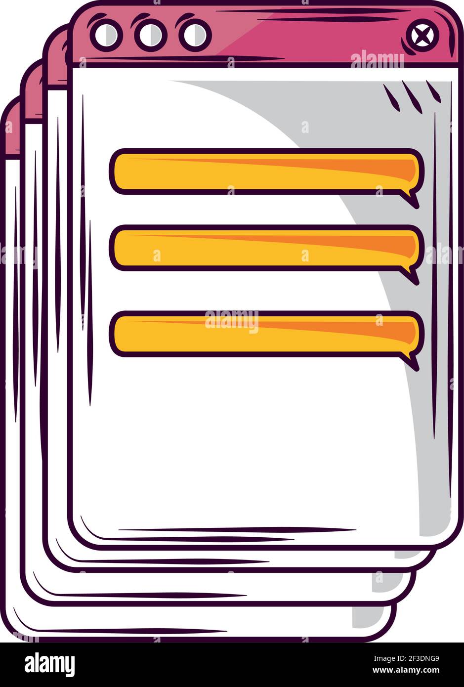 website chat social media cartoon Stock Vector Image & Art - Alamy