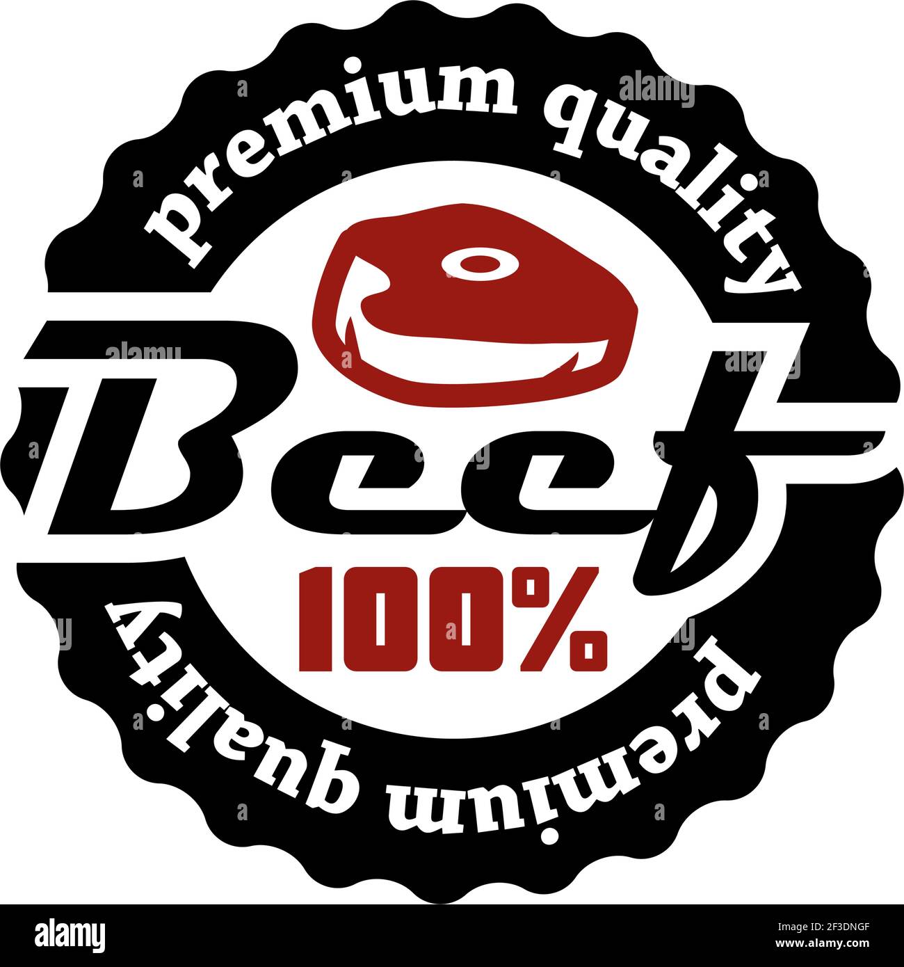 Beef logo, label for butcher shop, farmer market, steak house. Beef ...