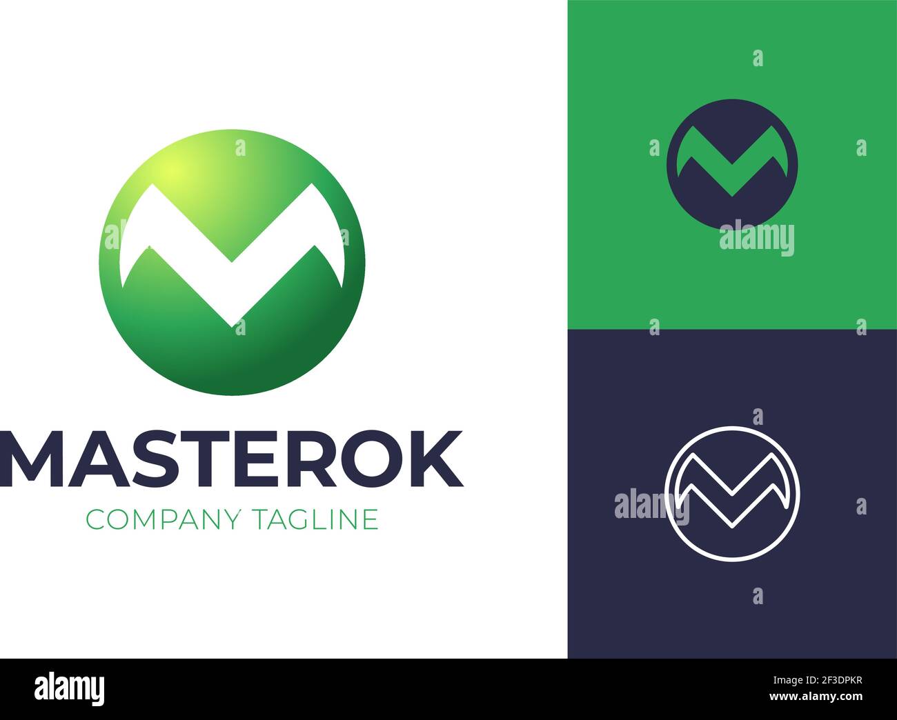M Letter in Circle Shape vector logo. Abstract Letter Logo, Initial ...
