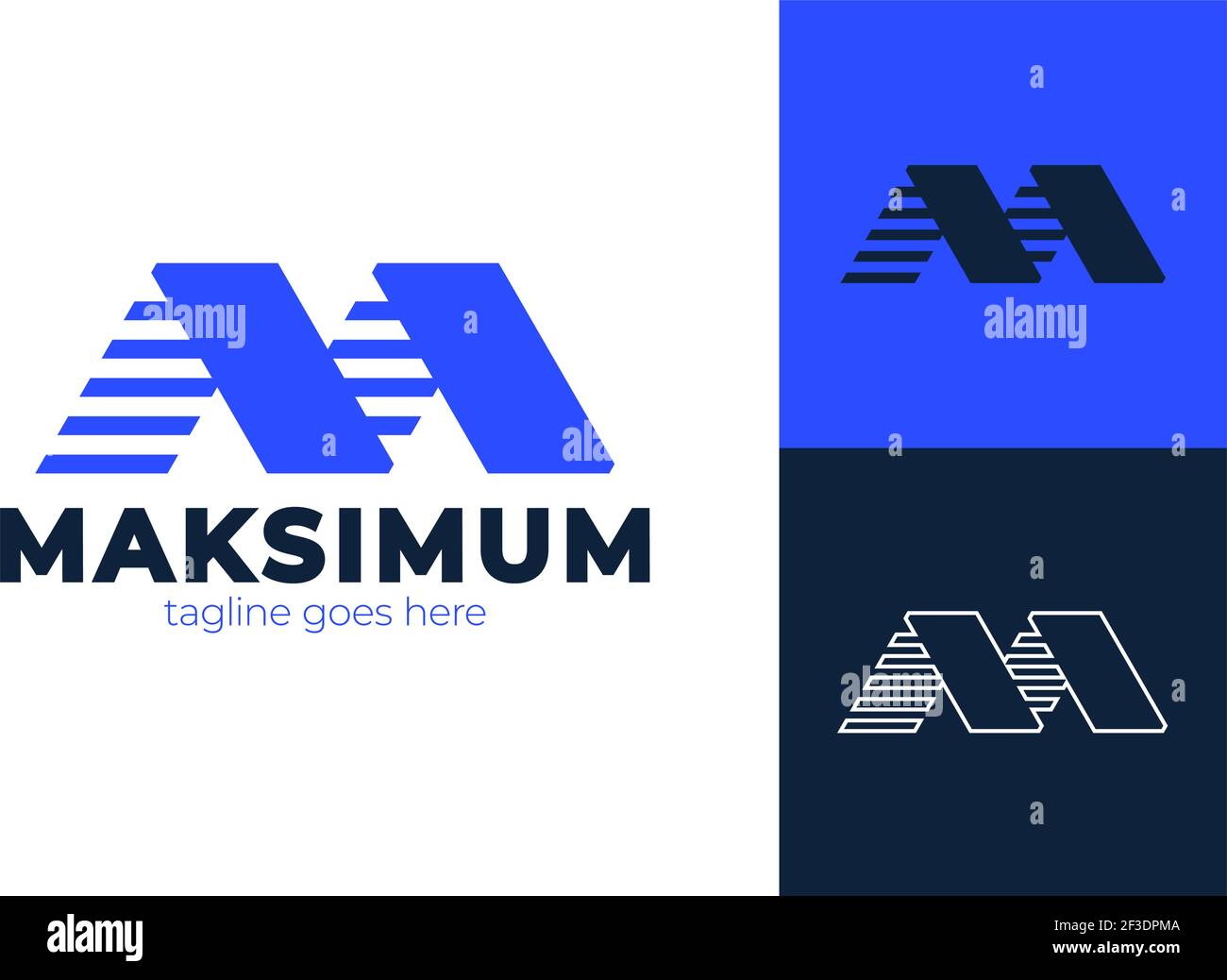 M initial letter logo design template - Vector. Abstract letter M W ...