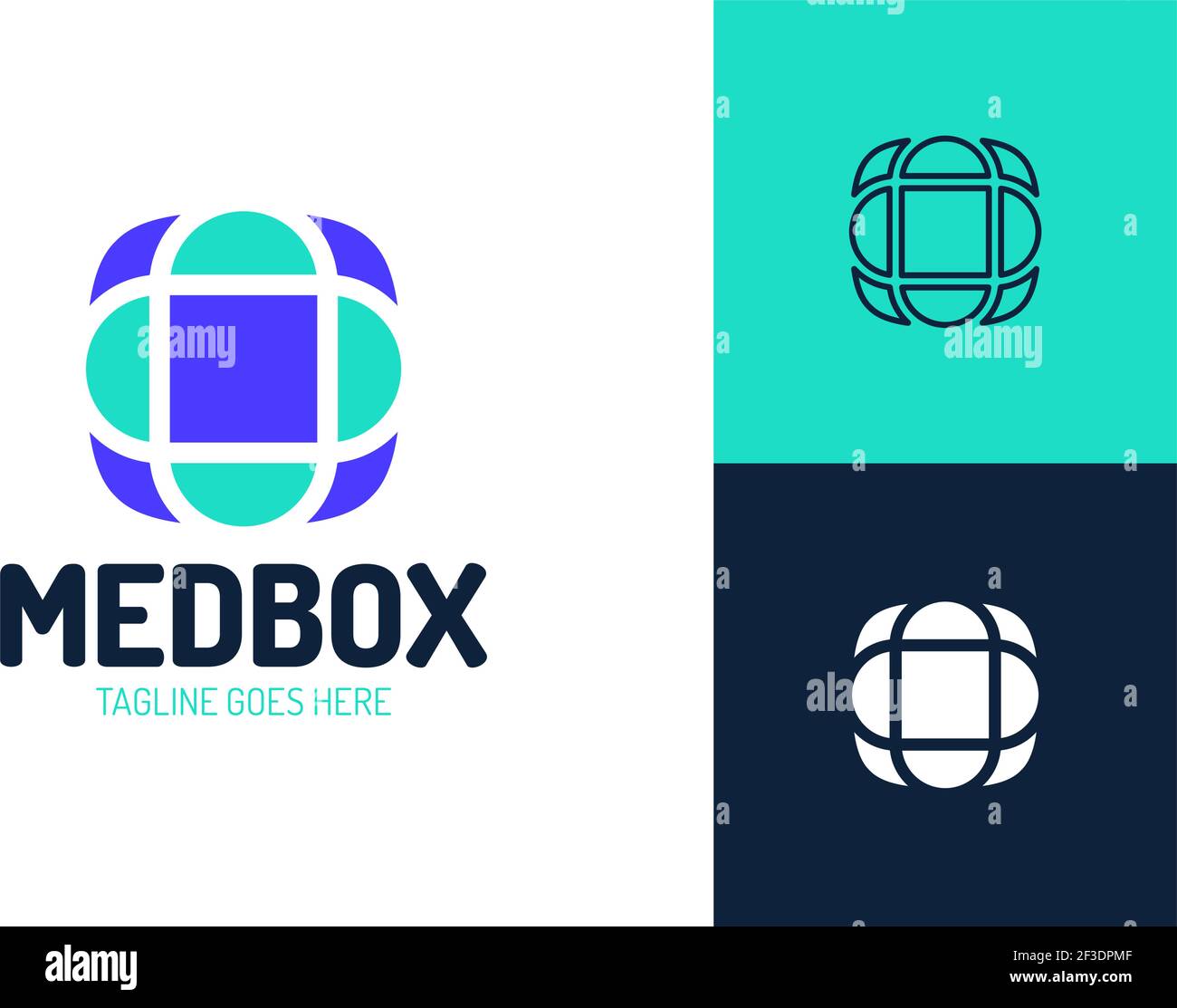 Medical Logo Design. Abstract Medical Cross Made From Abstract Square ...