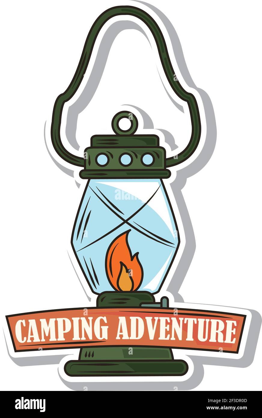 camping adventure lantern patch isolated Stock Vector Image & Art - Alamy