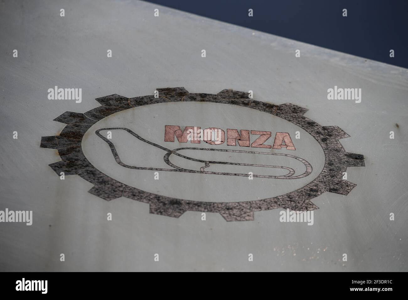 Monza logo during 2018 Formula 1 FIA world championship, Italy Grand ...