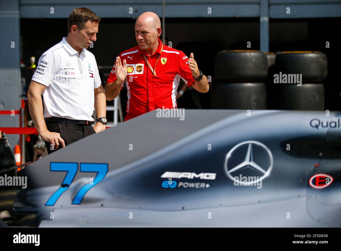 CLEAR Jock (gbr), head of engineering and performance engineer of Scuderia Ferrari, in front of ...