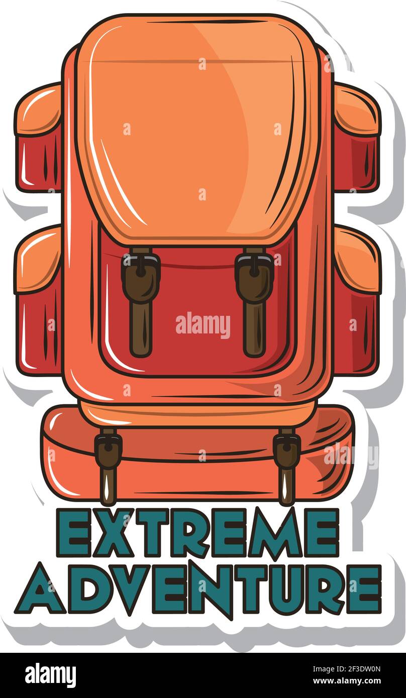 extreme adventure rucksack patch isolated Stock Vector Image & Art - Alamy