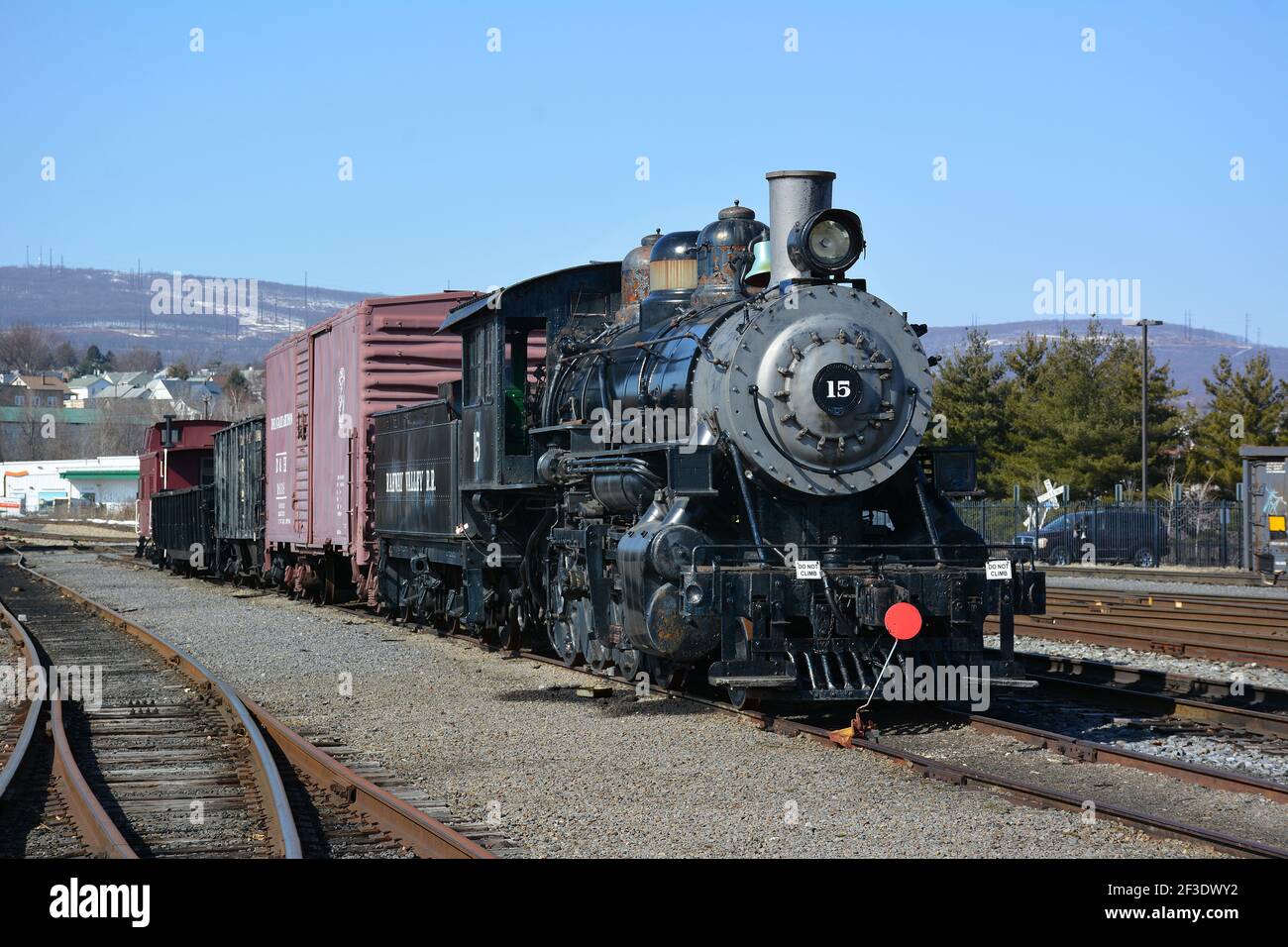 Various locomotives await restoration, located at Steamtown National ...