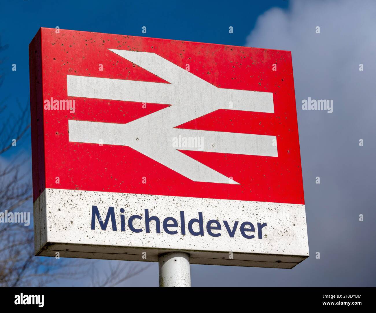 British Rail Station name sign at Micheldever, Hampshire, England, UK ...