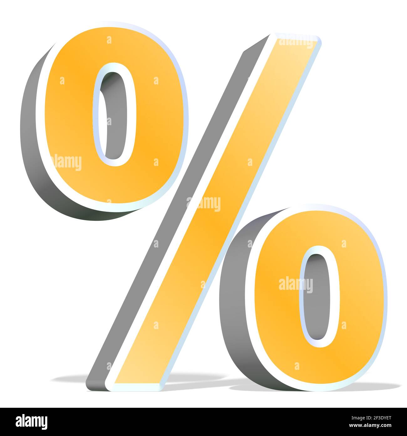 Symbol for percent against white background, 3D illustration Stock ...