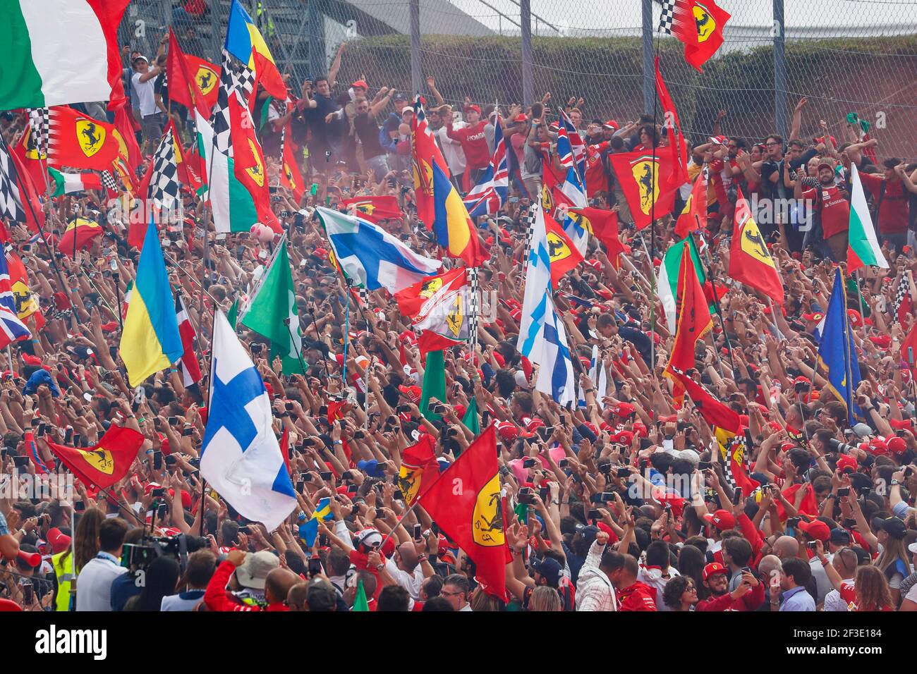 The tifosi and fans during 2018 Formula 1 FIA world championship, Italy ...