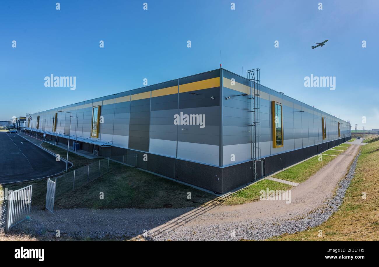 Beautiful Aerial view of an Amazon logistics / distribution warehouse ...
