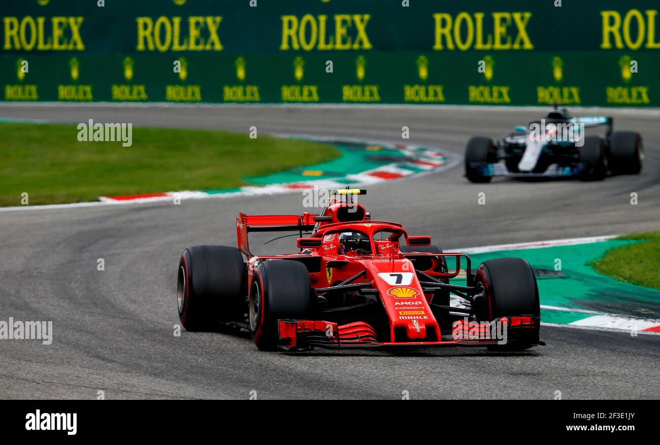 07 RAIKKONEN Kimi (fin), Scuderia Ferrari SF71H, HAMILTON Lewis (gbr ...