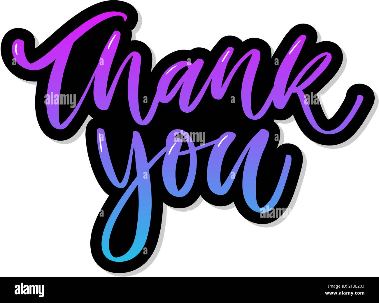 thank you Slogan print for textile t-shirt vector Stock Vector Image ...