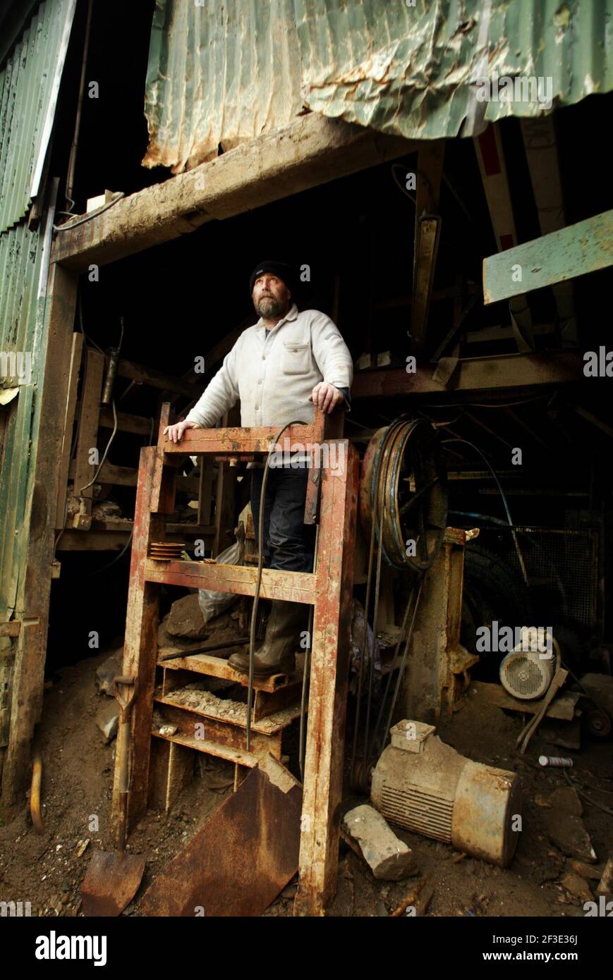 Mark Wheeler the last man working the closed Welsh Gold Mine Gwyn ...