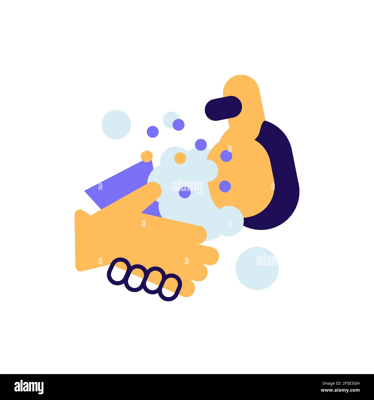 Hands sanitizer antibacterial dispenser hygiene vector icon Stock ...