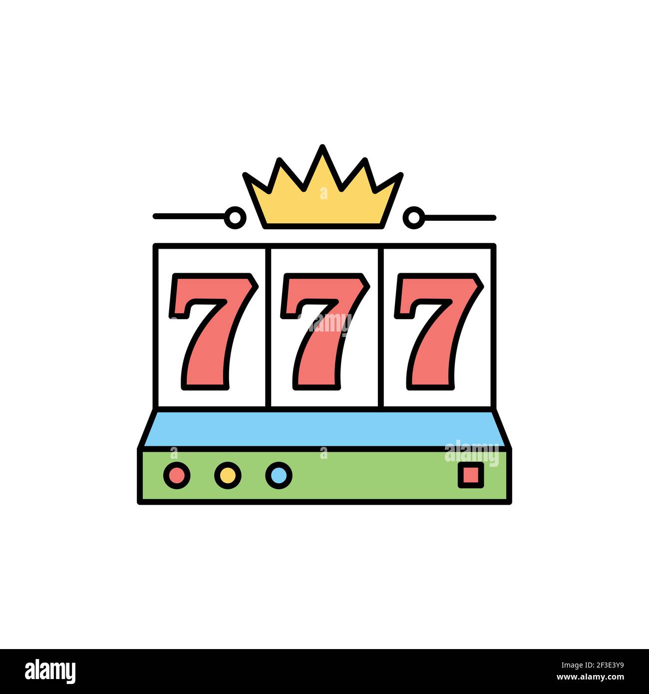 777 olor line icon. Pictogram for web page, mobile app, promo. UI UX ...