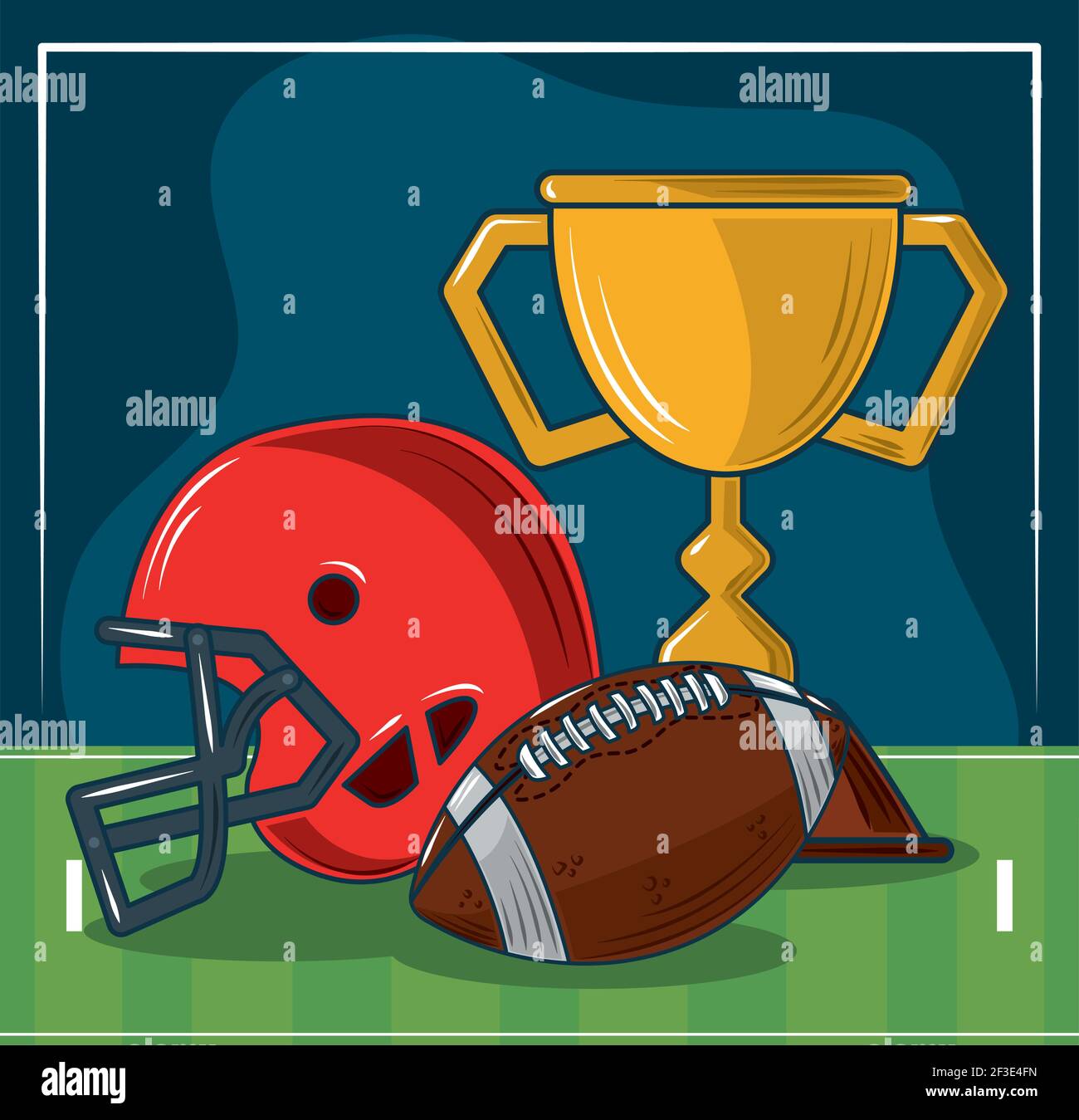 american football helmet ball trophy Stock Vector Image & Art - Alamy