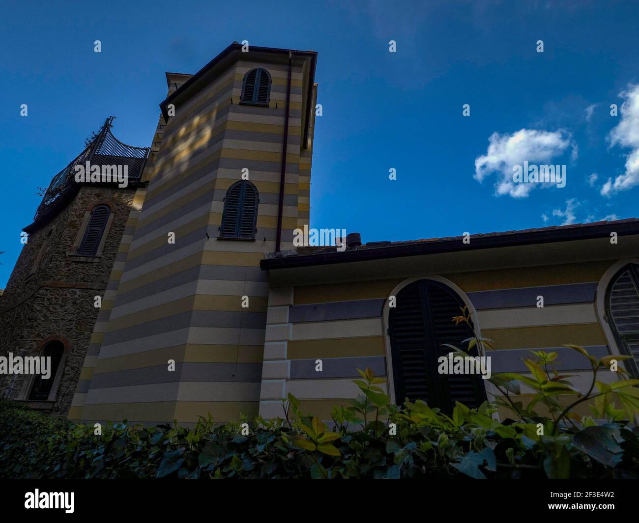Portofino pictoresque village Italy colorful buildings villa Stock ...