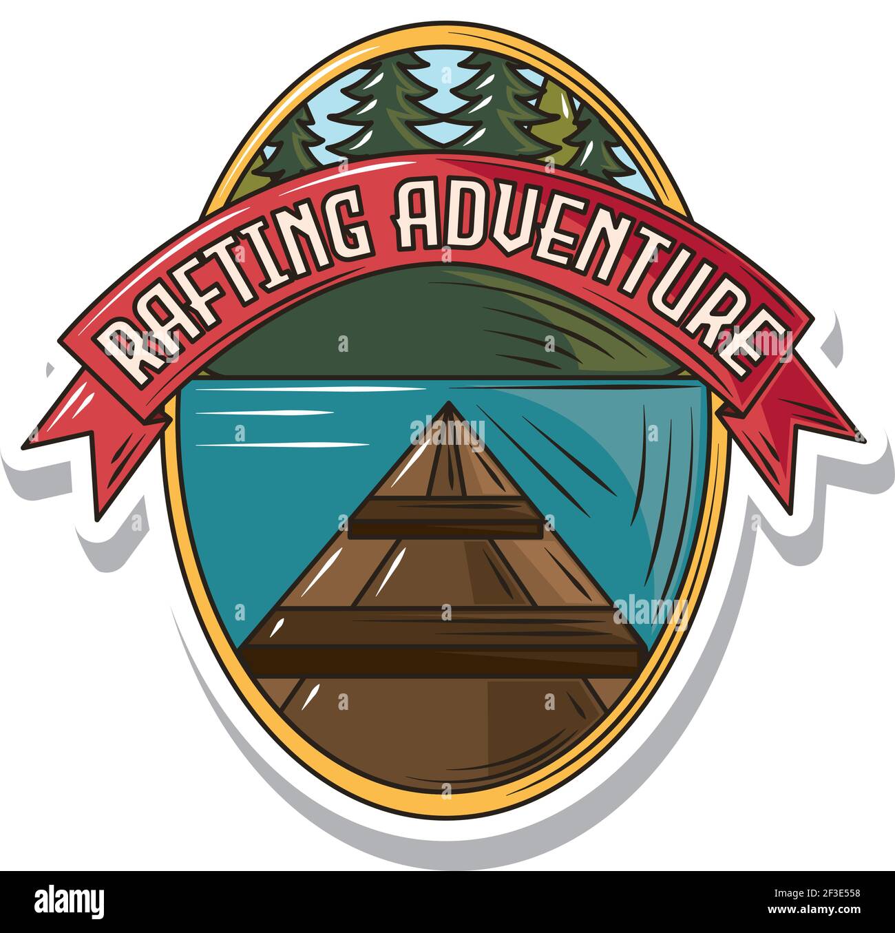 rafting adventure extreme patch isolated Stock Vector Image & Art - Alamy