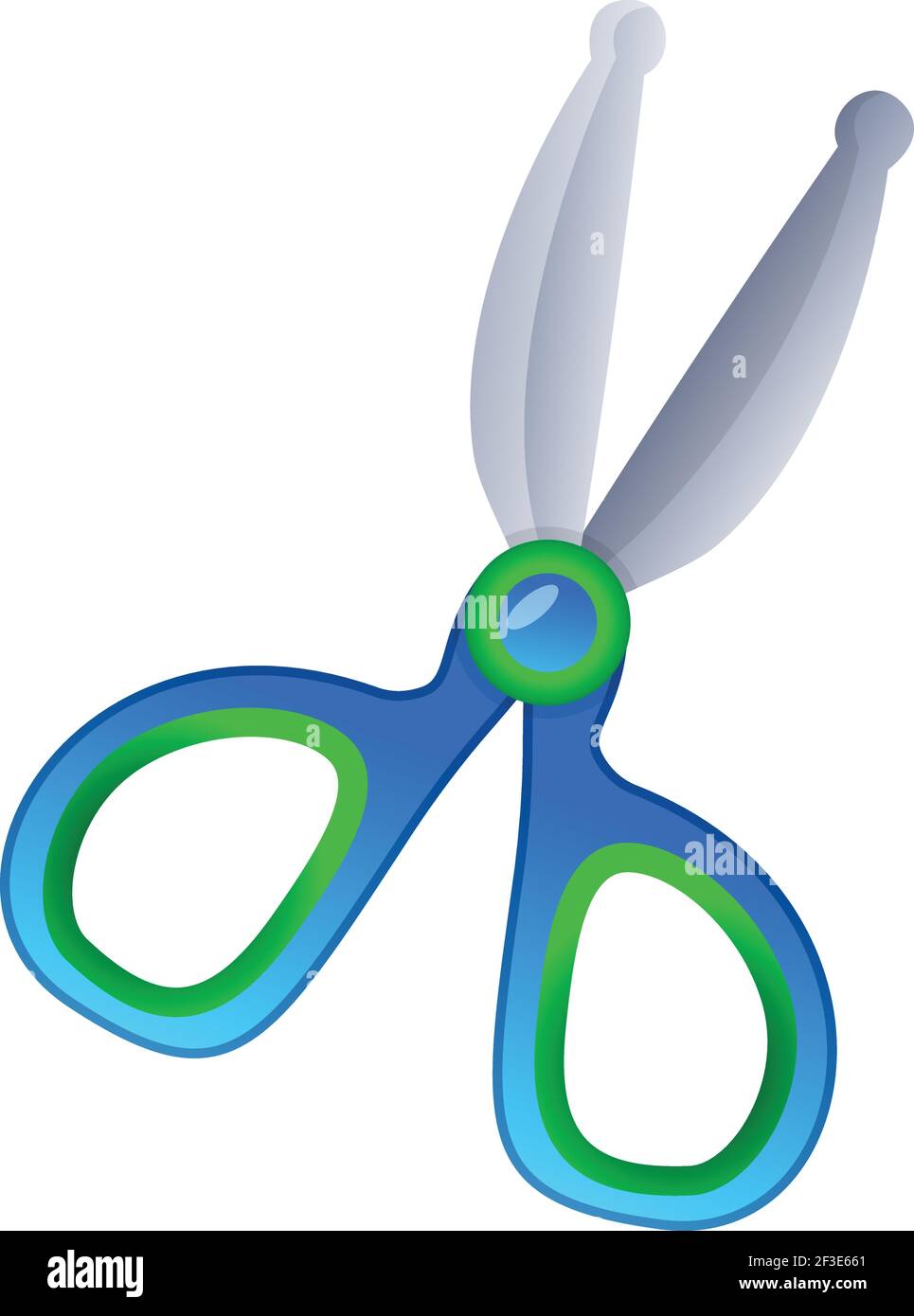 Kid plastic scissors icon, cartoon style Stock Vector Image & Art - Alamy