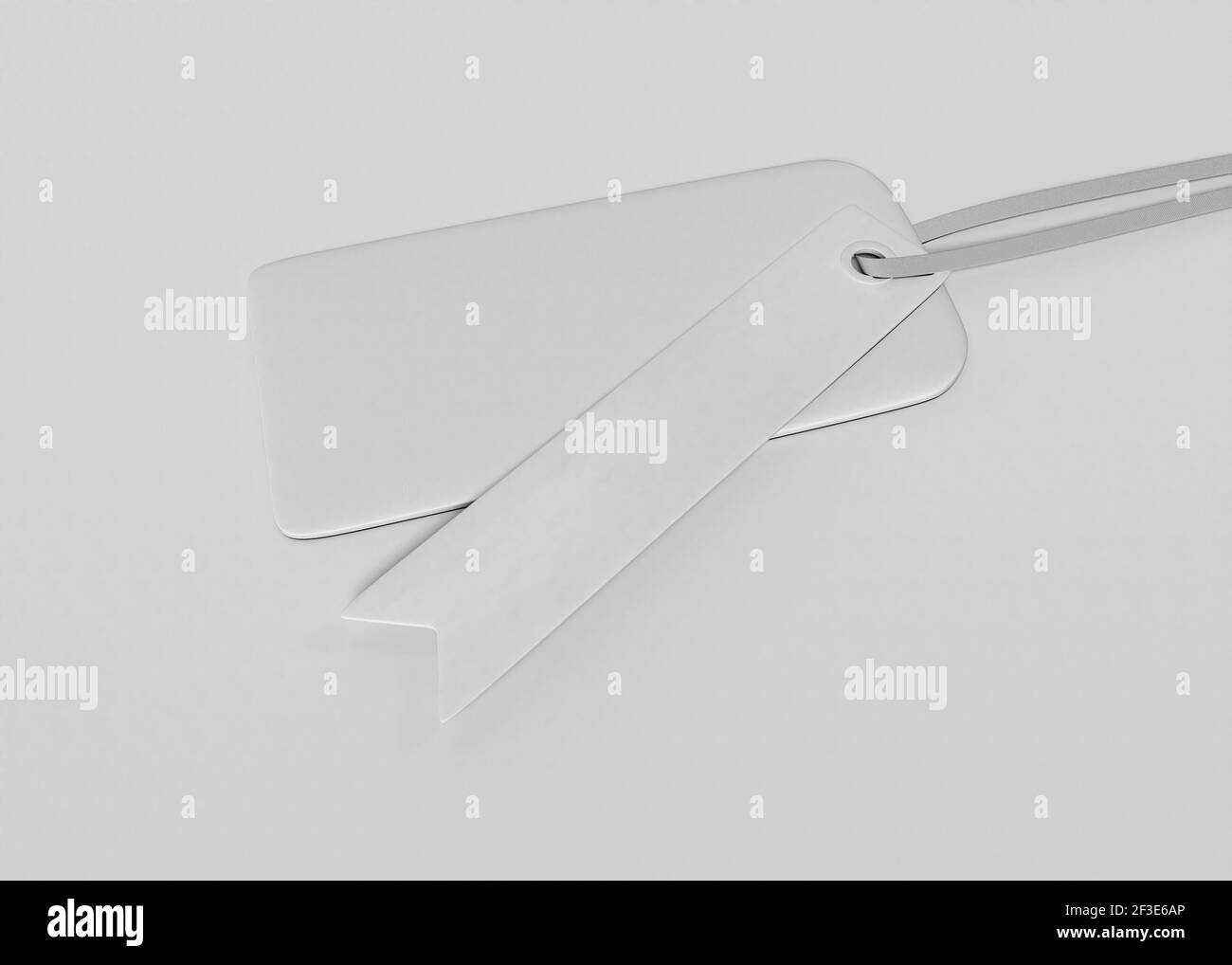 3D Illustration. Blank white tag Stock Photo - Alamy