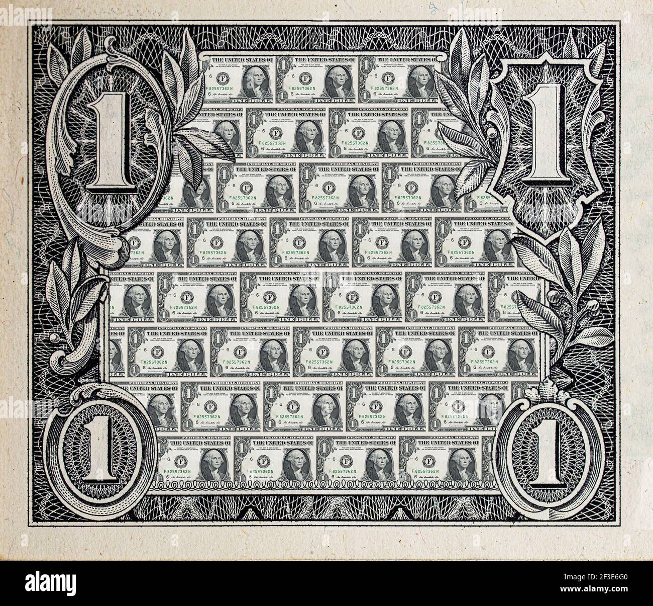 Modified decorative one dollar bill artwork for design purpose Stock ...
