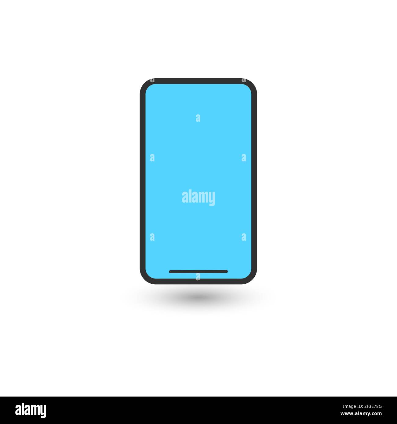 Smartphone line outline style vector illustration, simple mobile phone ...