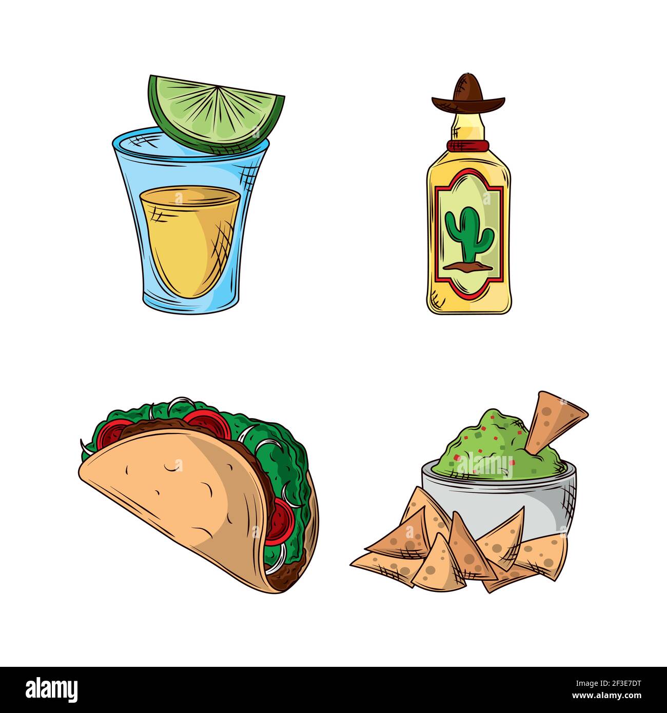 Drink taco Stock Vector Images - Alamy