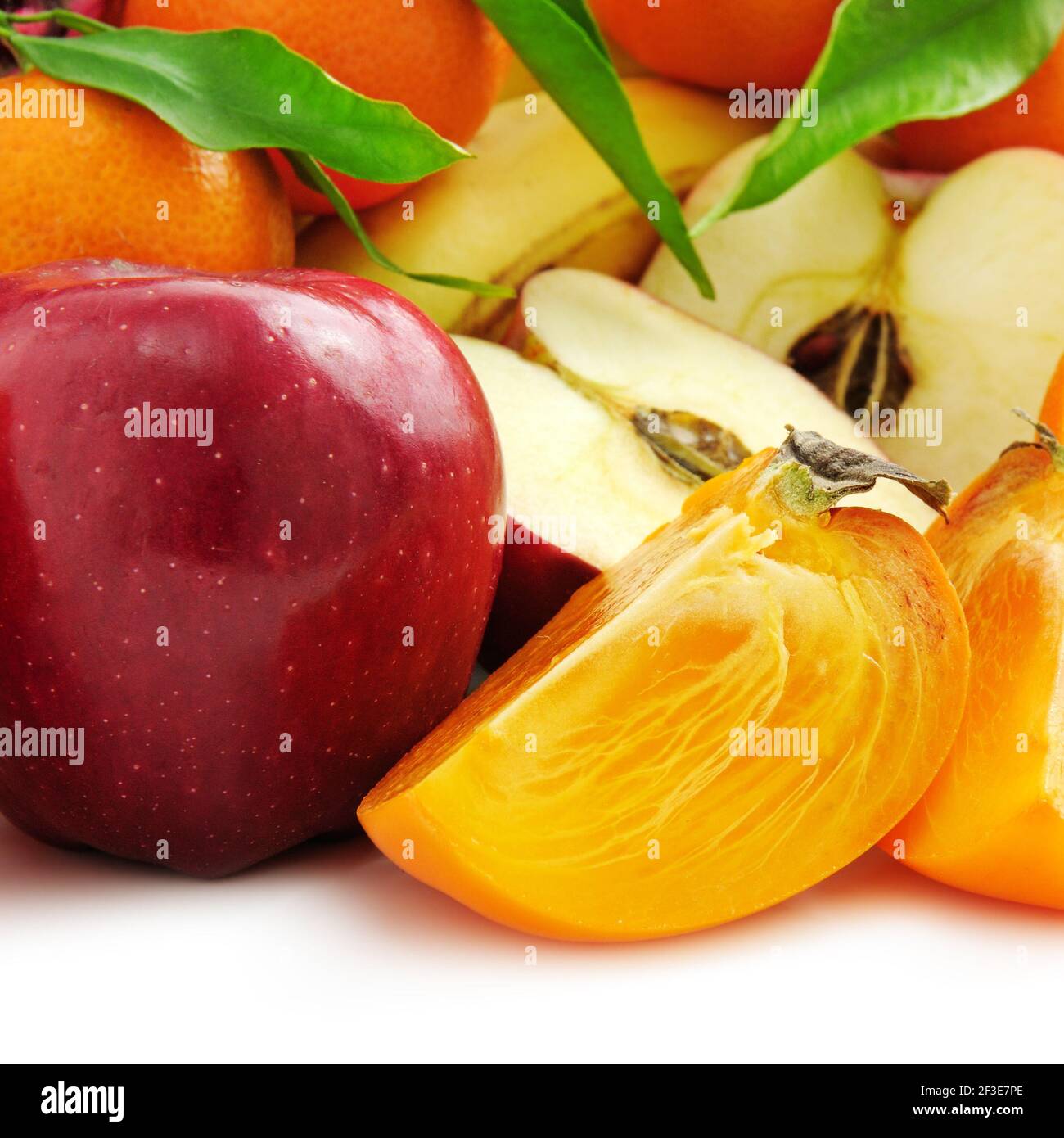 collection fruits isolated on white background Stock Photo - Alamy