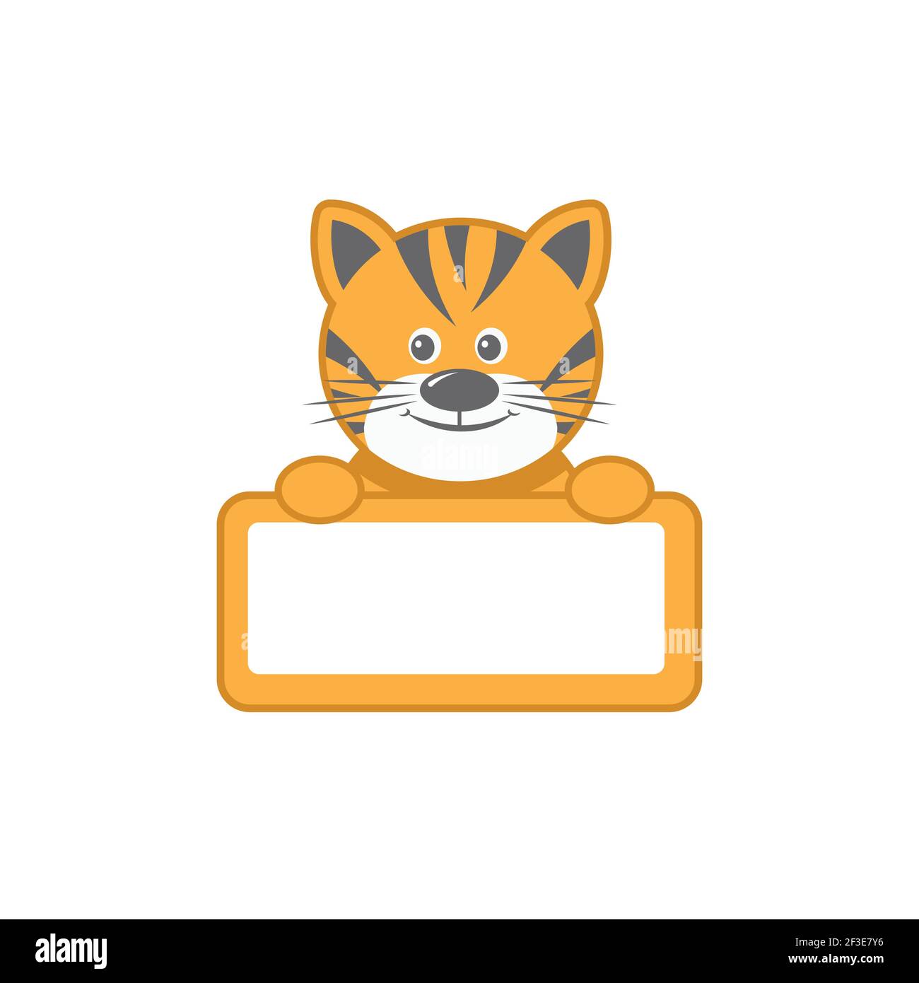 Animal cartoon blank sign tiger hi-res stock photography and images - Alamy
