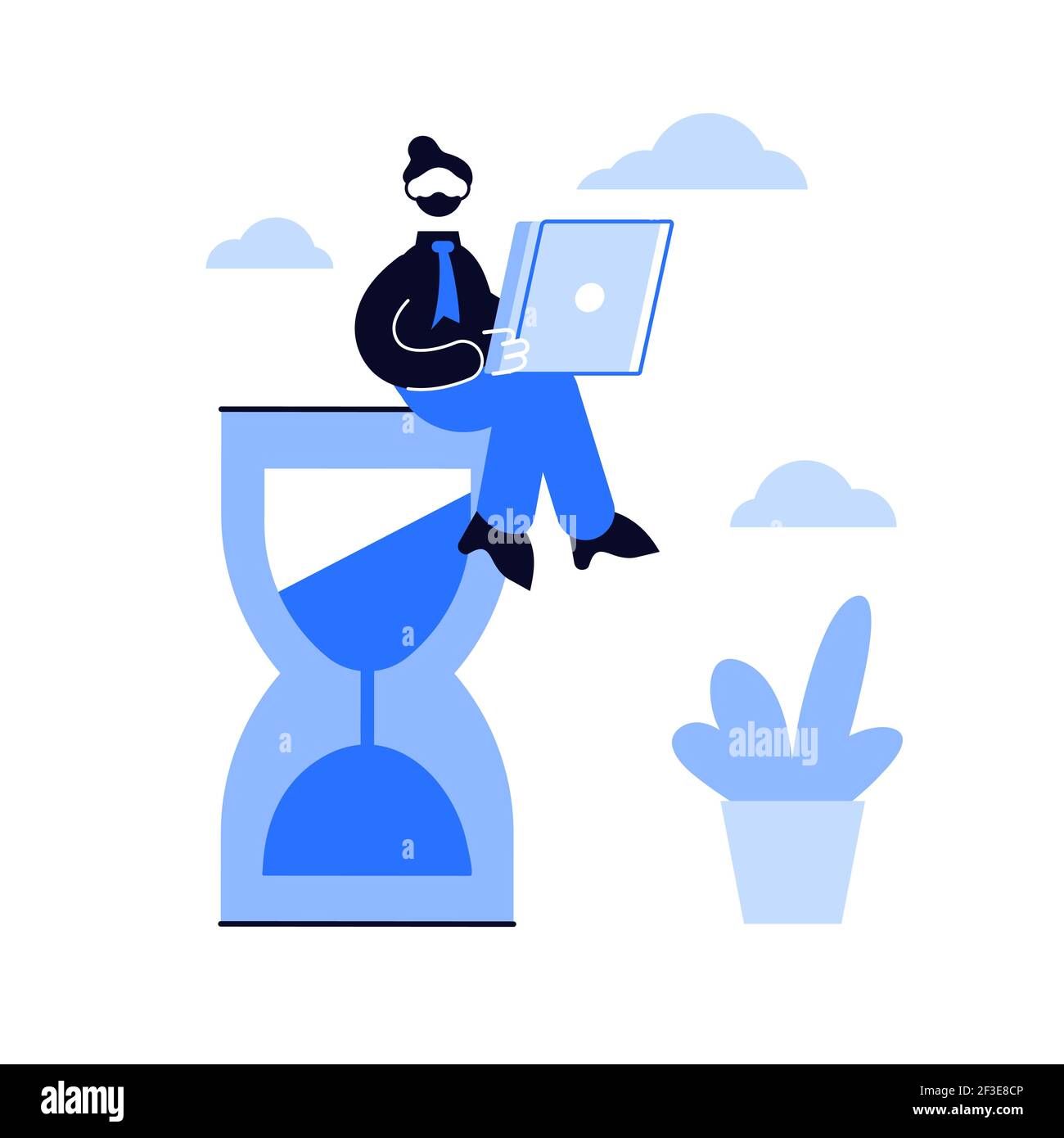 Lazy woman office worker Stock Vector Images - Alamy