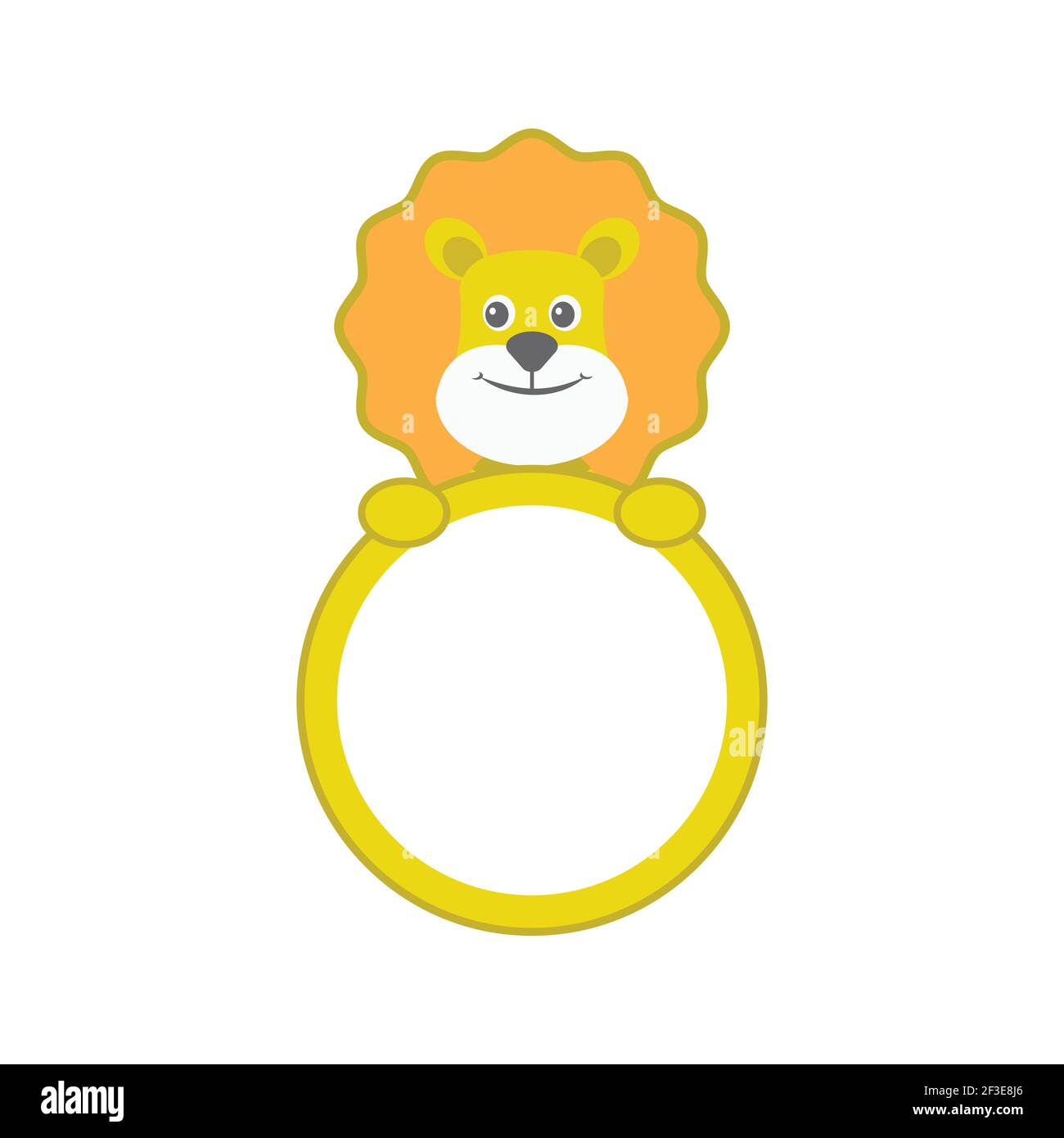 Photo frame with cartoon tiger illustration design Stock Vector Image ...