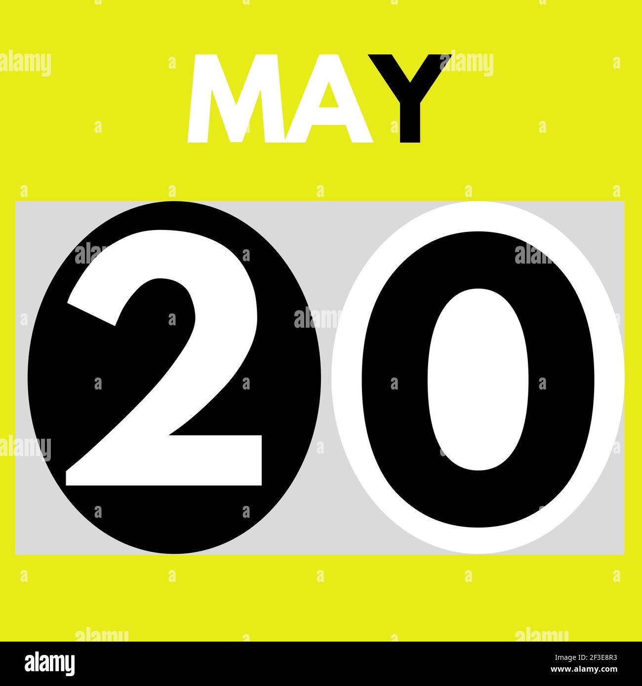May 20 . Modern daily calendar icon .date ,day, month .calendar for the ...