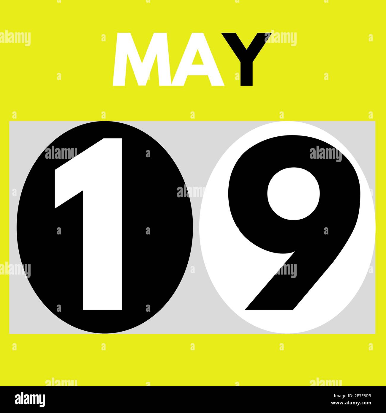 May 19 . Modern daily calendar icon .date ,day, month .calendar for the ...
