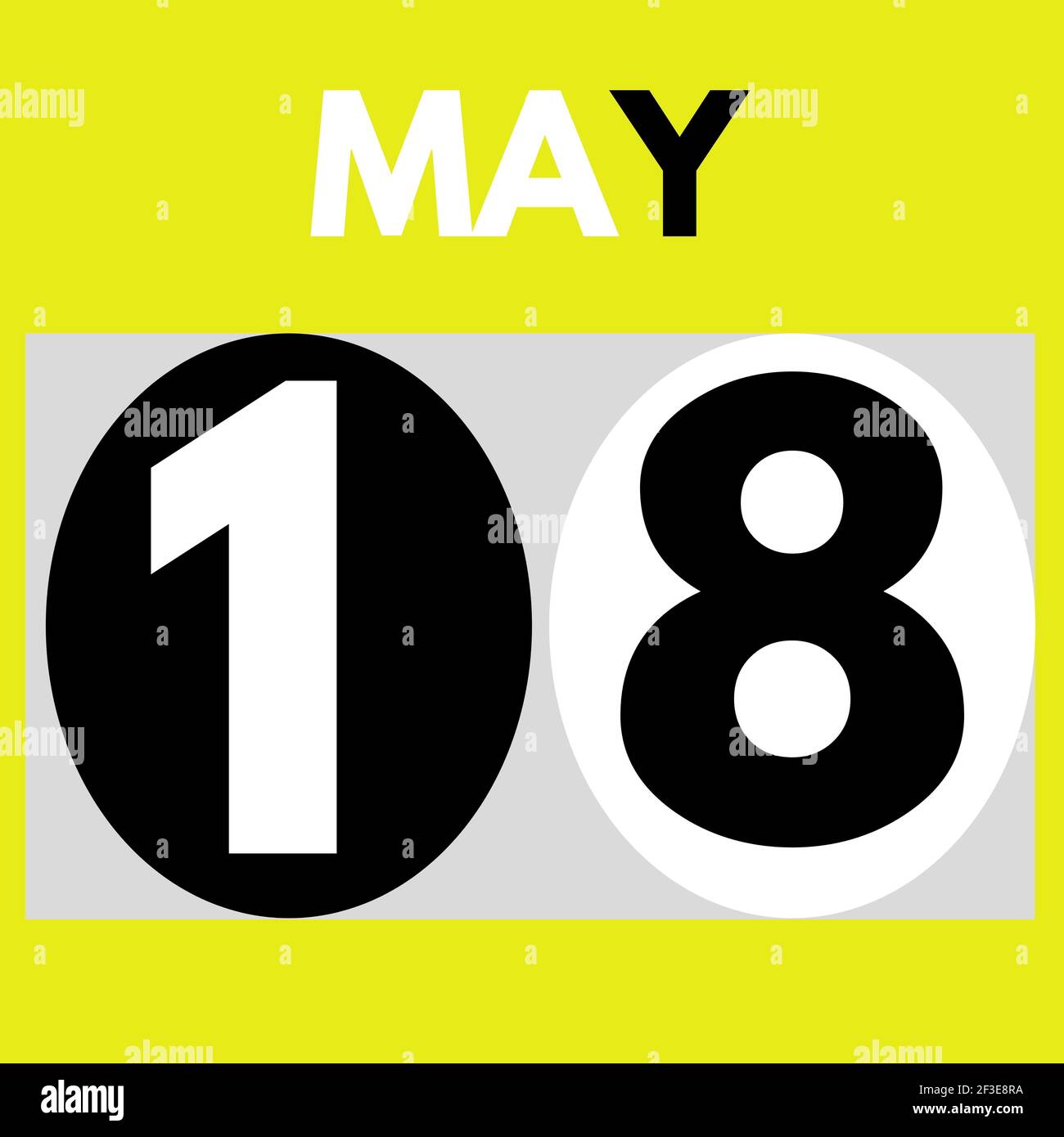 May 18 . Modern daily calendar icon .date ,day, month .calendar for the ...